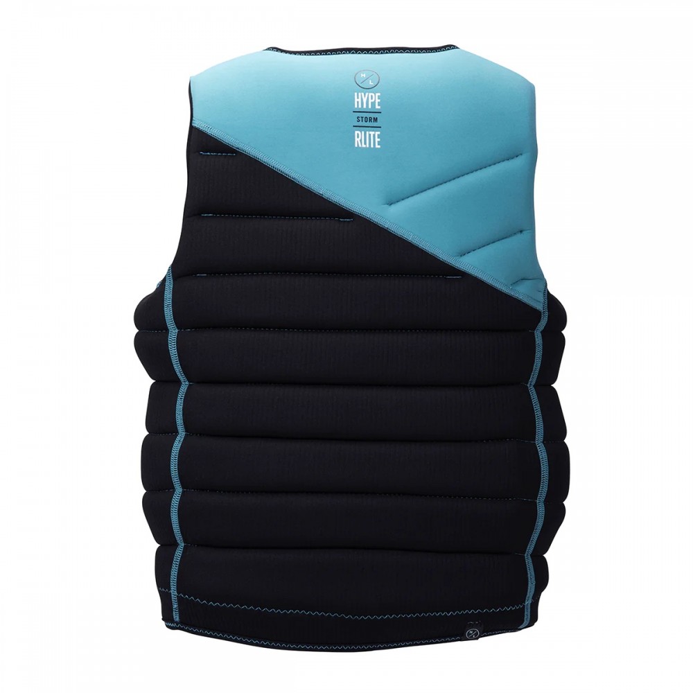 Hyperlite Storm Comp Wake Vest in Black/Aqua - Watersportequip